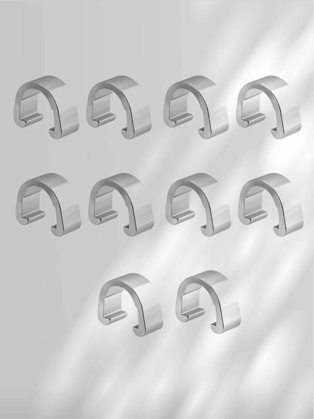 Алюминиевые клипсы для тросиков велосипеда, Серебро