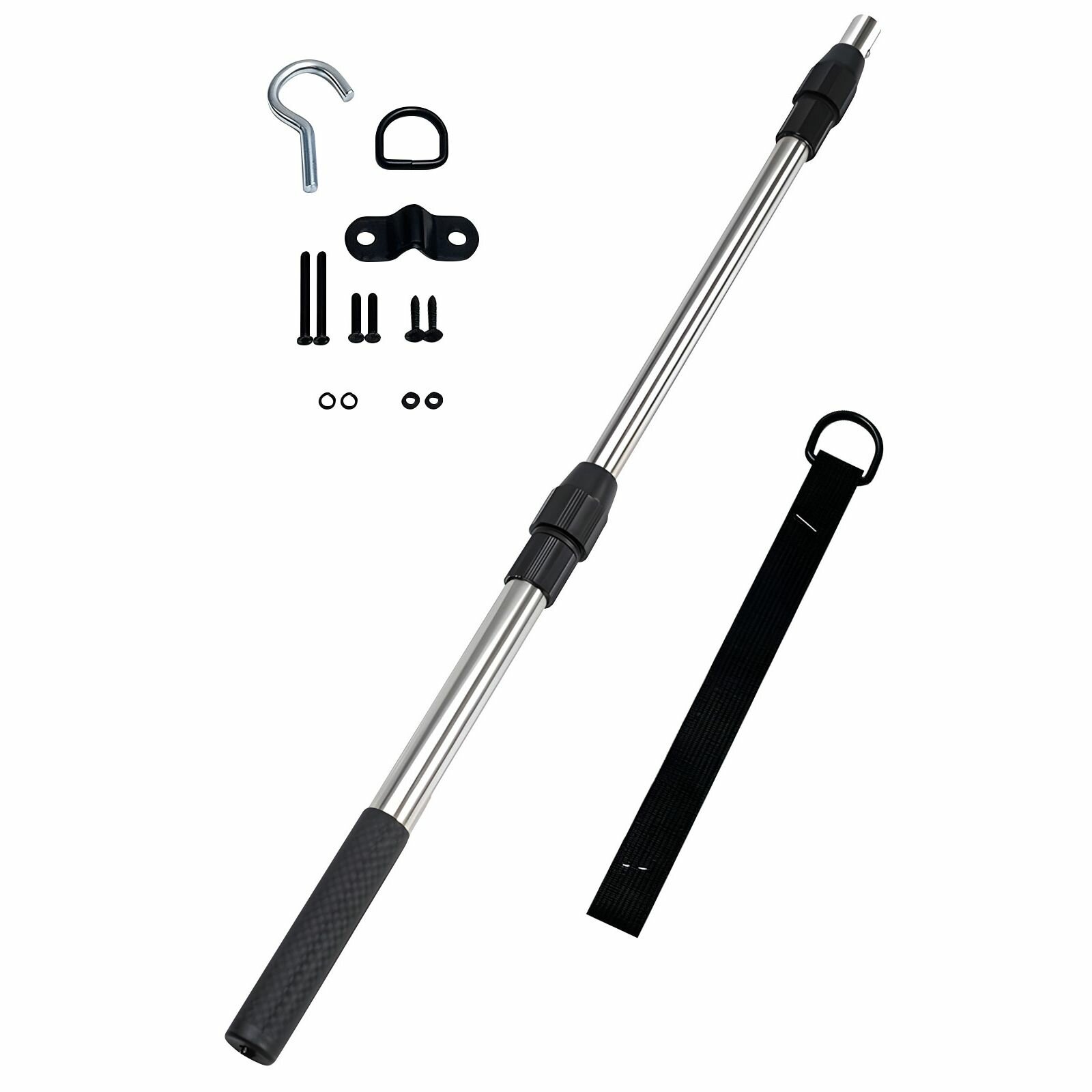 Компактный механизм управления чердачной лестницей с прочной выдвижной стальной штангой для гаражных дверей