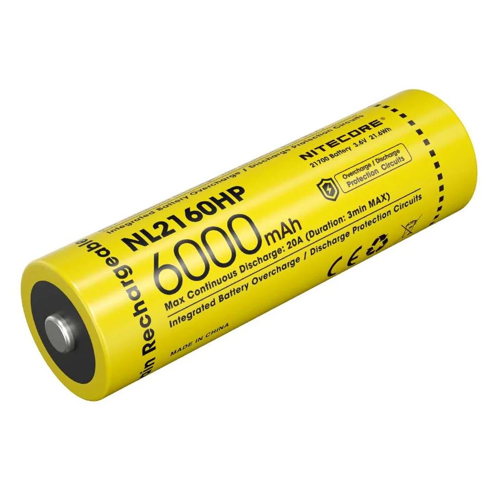 Аккумулятор NITECORE NL2160HP Li-ion, 3.6 В, 6000 мАч, 21.6 Втч, 20 А 0553