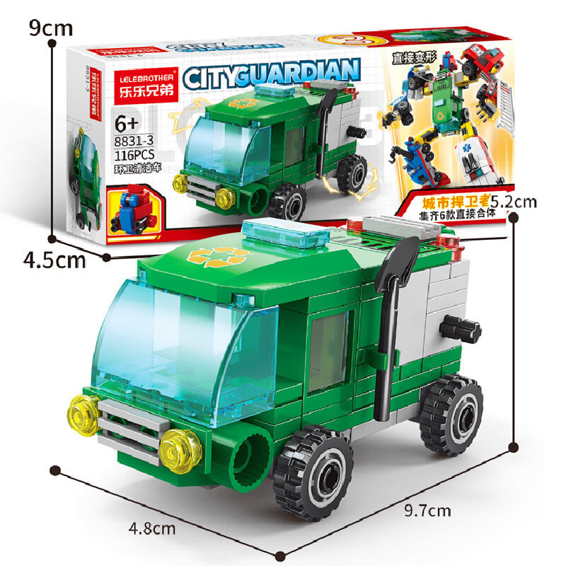 8831 совместим с набором пазлов LEGO для мальчиков, позволяющим детям собирать автомобили, роботов-трансформеров, Кинг-Конга.