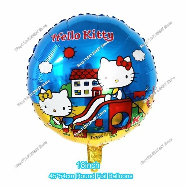 Украшения для дня рождения в стиле мультяшной Hello Kitty, милые латексные воздушные шары Hello Kitty, детские игрушки и подарки для вечеринки в честь рождения ребенка.