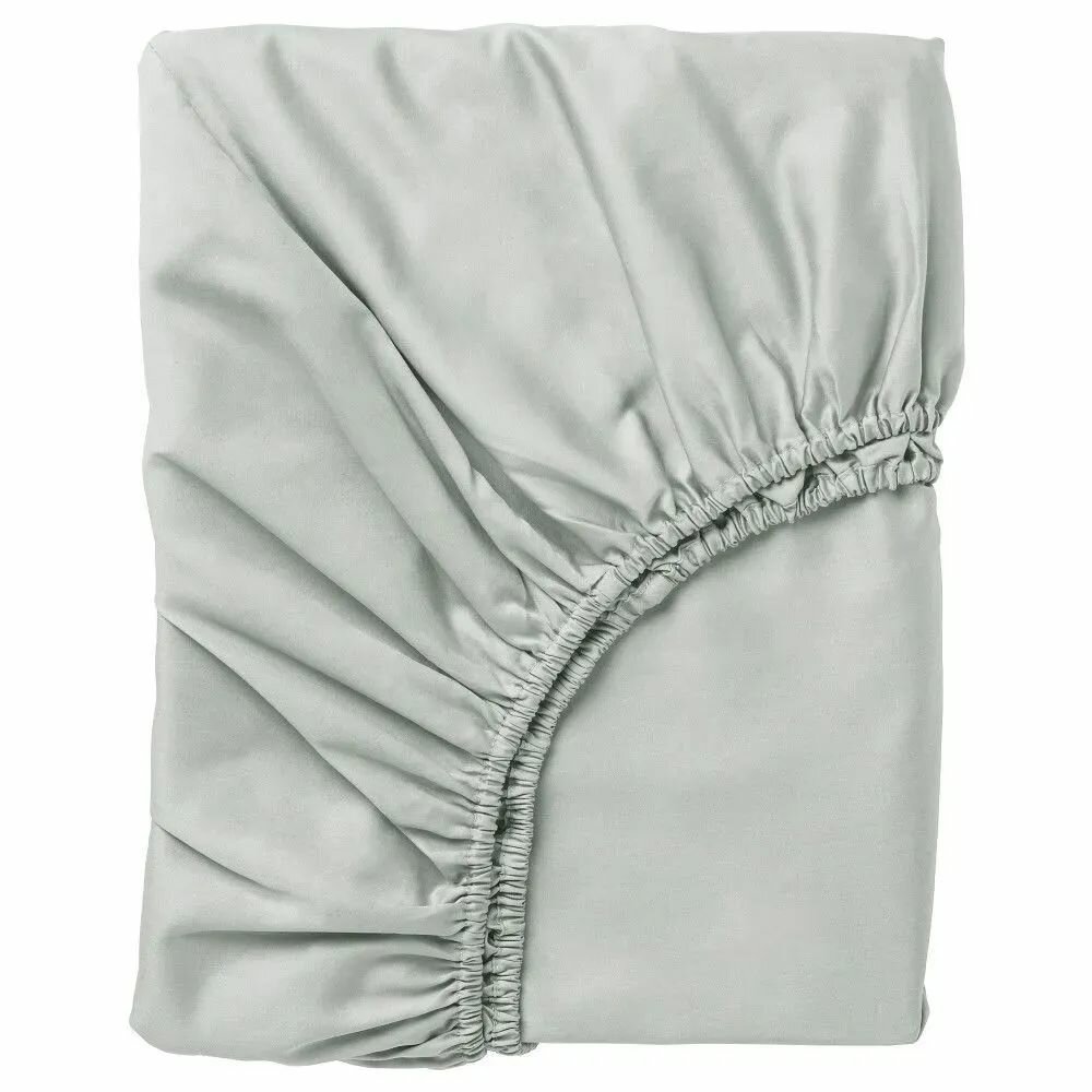 NATTJASMIN Простынь на резинке икеа, светло-серый 90х200 (10349518)