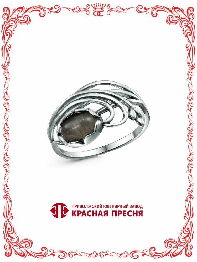 Кольцо, кошачий глаз синтетический
