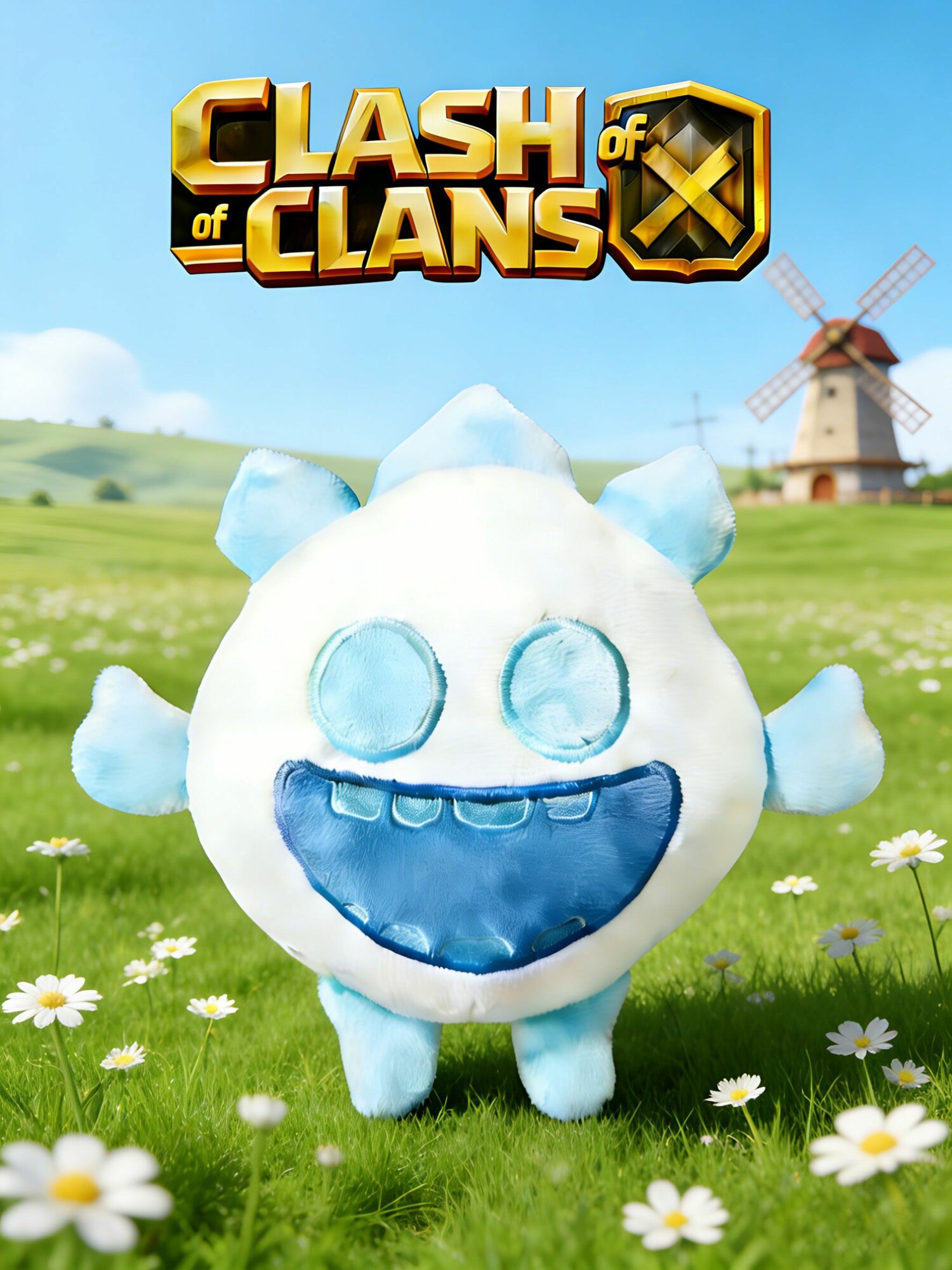 Мягкая игрушка Clash of Clans / Clash Royale: Ледяной дух (Ice Spirit), 9 см