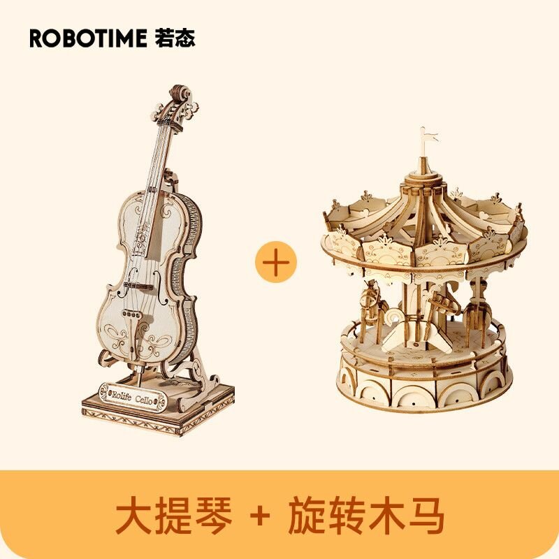 ROKR Часы с кукушкой DIY Ручная работа 3D Пазл Деревянная сборка Модель Мортиз и Тенон Строительные блоки Игрушка