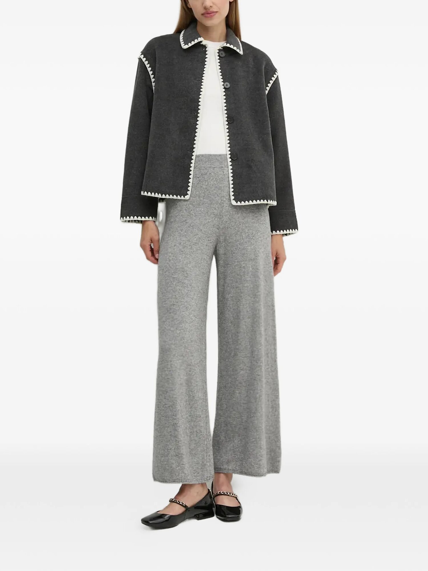 Куртка Oui Contrast-trim button jacket, размер 40 — фото 1