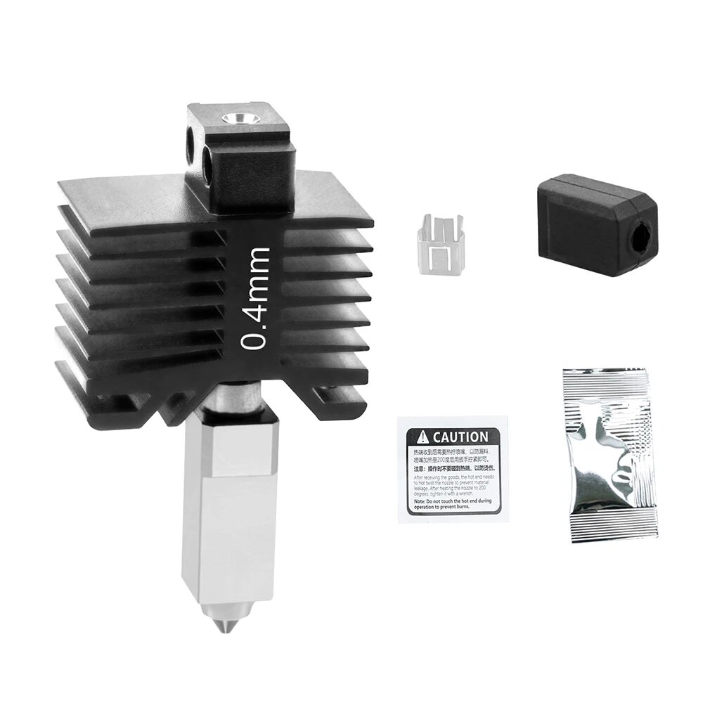 Насадки из закаленной стали для Hotend Lab X1, X1C, P1P, P1S с вентилятором 2510 и термистором для 3D-принтера Bambu Lab