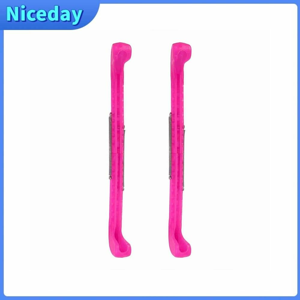 1 Пара Пластиковых Универсальных Защитных Чехлов Для Лезвий Коньков (розово-красный)