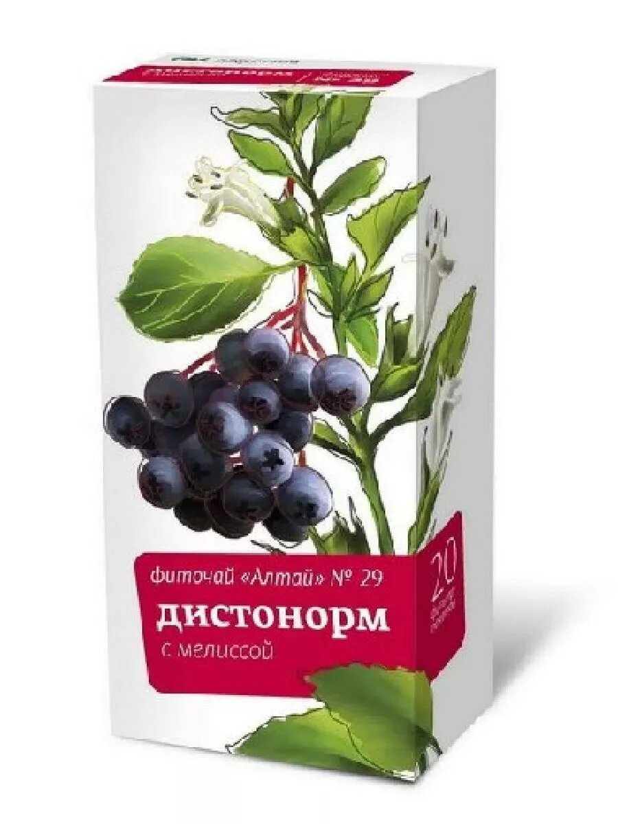 Фиточай алтай № 29 дистонорм с мелисcой 2 гр 20 шт. ф/-1шт.