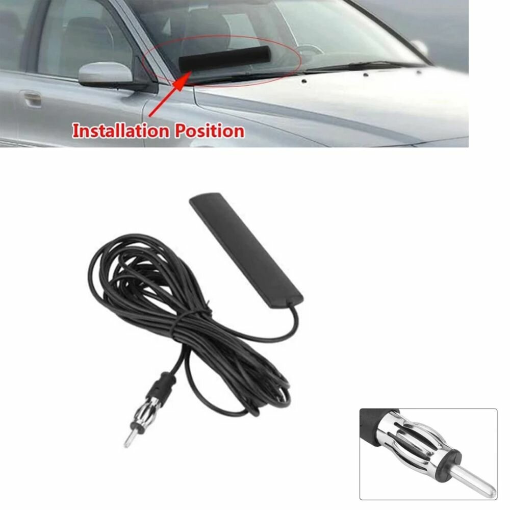 Автомобильная электронная радиоантенна постоянного тока 5–12 В, скрытая усиленная антенна 85–860 МГц, усилитель сигнала, антенна для грузовика, лодки, автомобиля