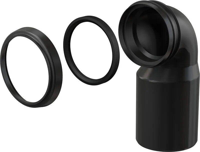 Колено выпускное для унитаза Alcaplast M906 Черное