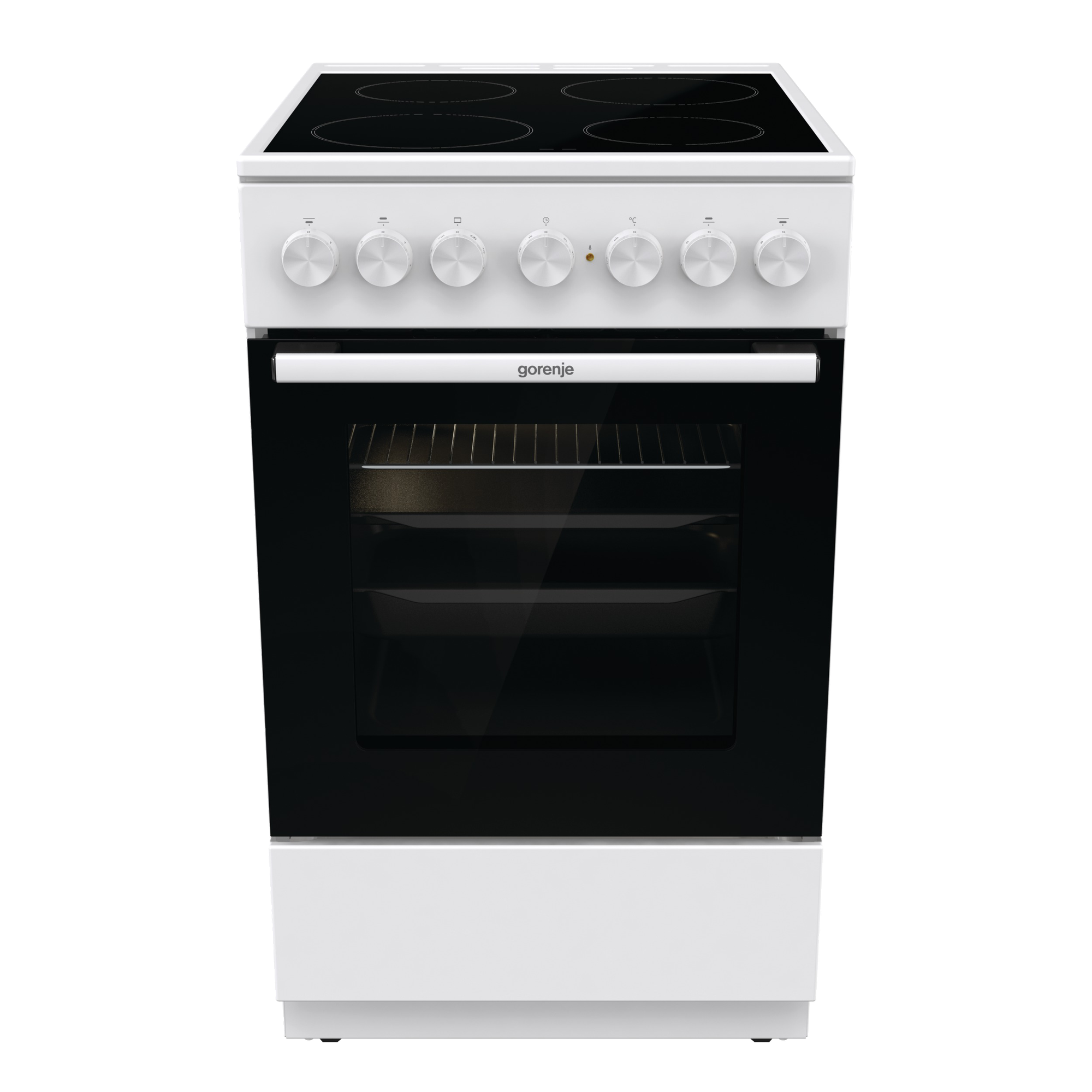 Стеклокерамическая плита Gorenje GEC5B41WG, класс А, таймер с функцией отключения, Очистка паром, белая