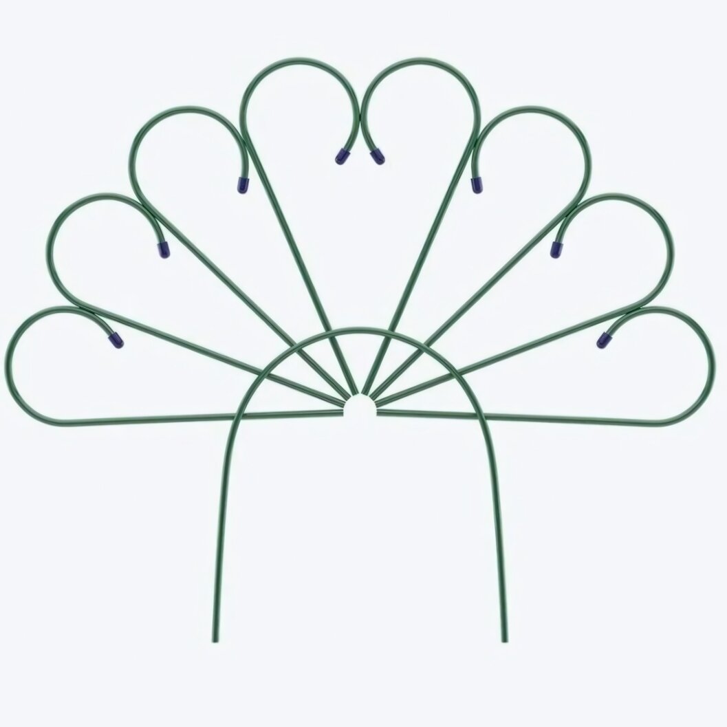 Заборчик садовый «Павлин» 70х90 см, металлический, для ограждения участка