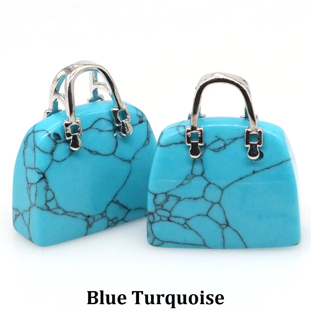 Шармы Blue Turquoise в виде сумочки, 1PC