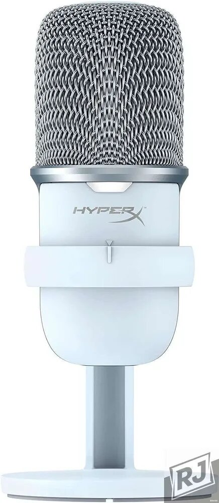 HyperX Микрофон игровой (для стриминга) SoloCast, белый настольный USB конденсаторный