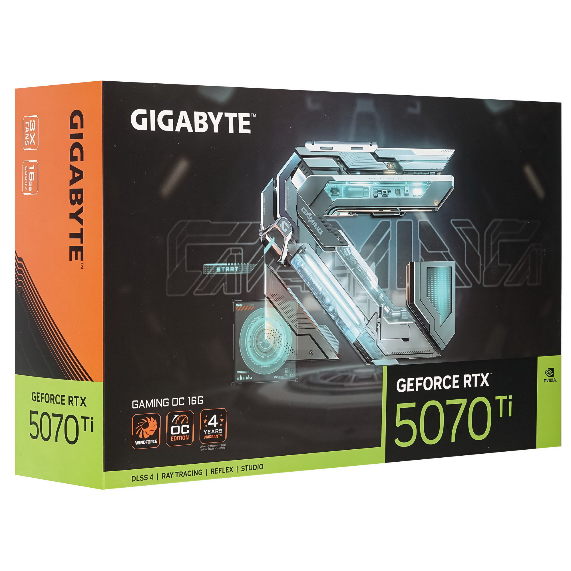 Видеокарта GIGABYTE GeForce RTX 5070 Ti Gaming OC 16GB (GV-N507TGAMING OC-16GD)