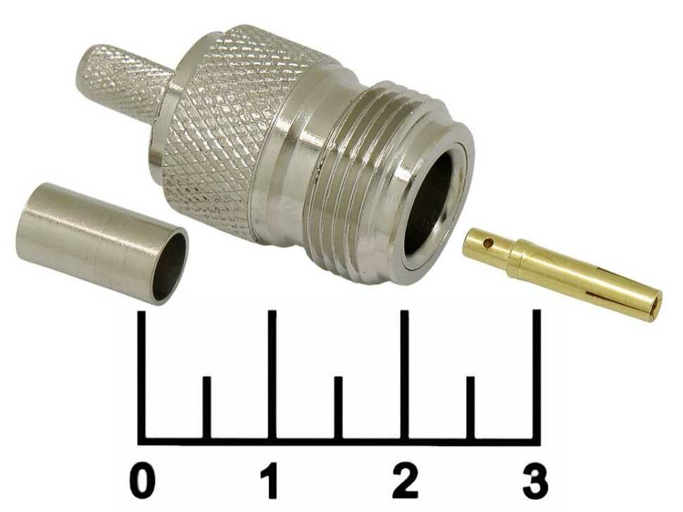 Разъем N гнездо обжимной RG-58 N-211F