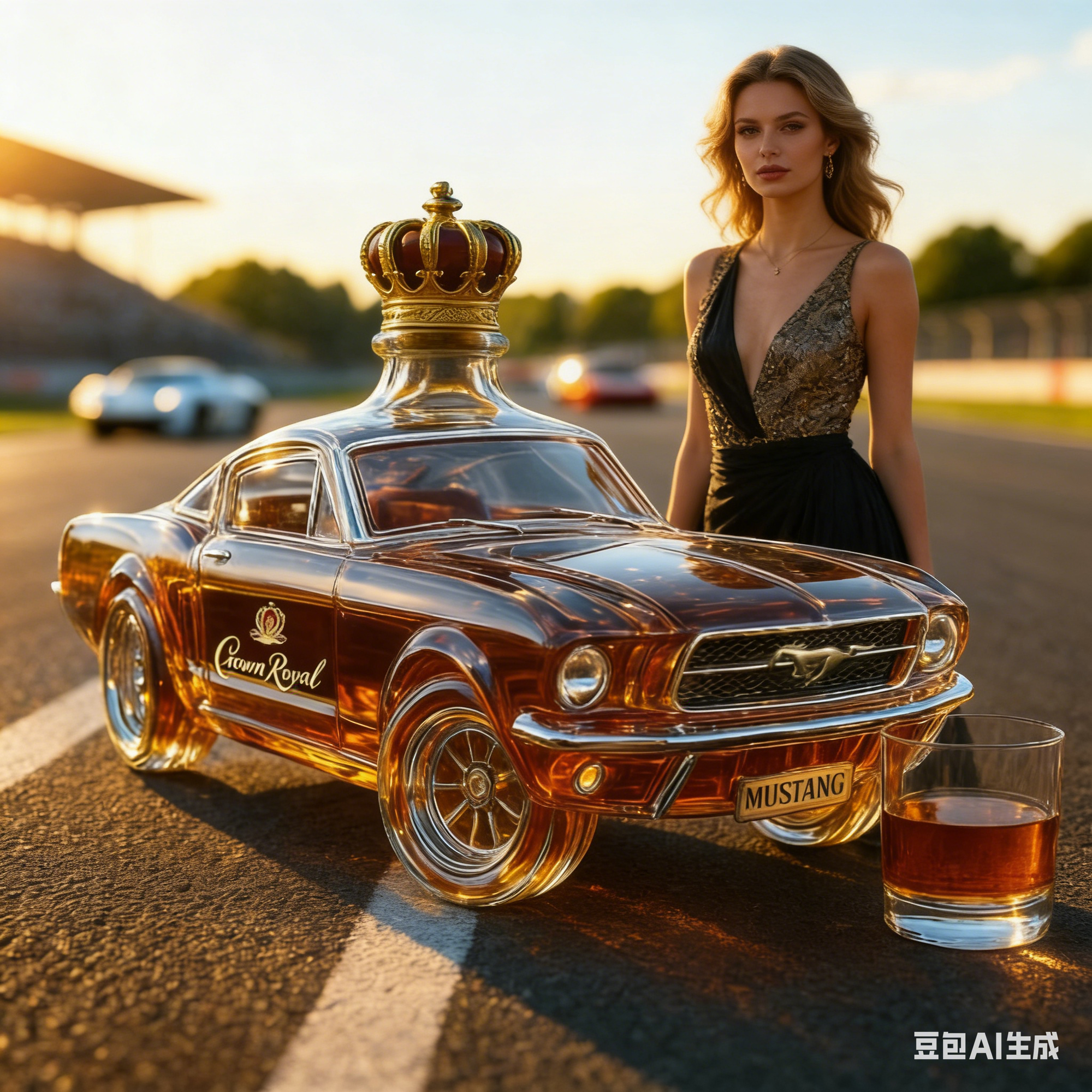 Crown Royal Стеклянные бутылки из-под виски, винные бутылки в форме автомобиля, товары для дома