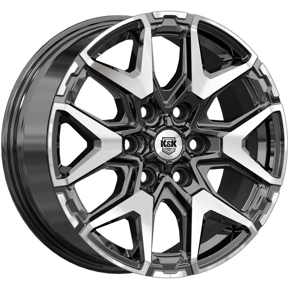 Диск автомобильный K&K Гангут 7,5x18 6x139,7 ET36 100,1 Алмаз черный