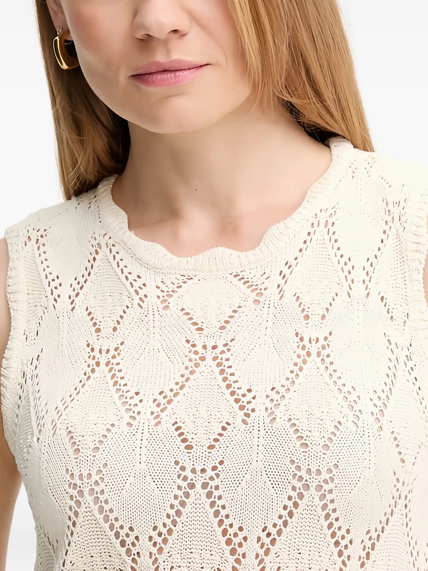 Топ HOSS Openwork knitted top, размер 40, разноцветный — фото 1
