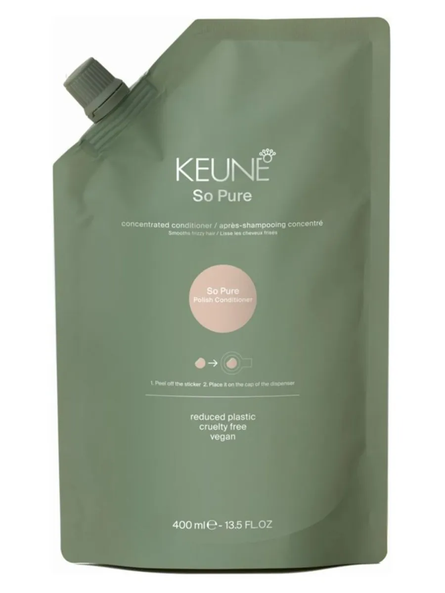 Кондиционер Keune So Pure Polish Conditioner Refill, СПА Полирующий, 400 мл