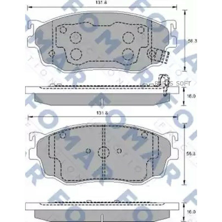 FOMAR-FRICTION FO903381 FO 903381 колодки дисковые передние!\ Mazda 626 GW 1.8i/2.0i/2.0TDi 98>