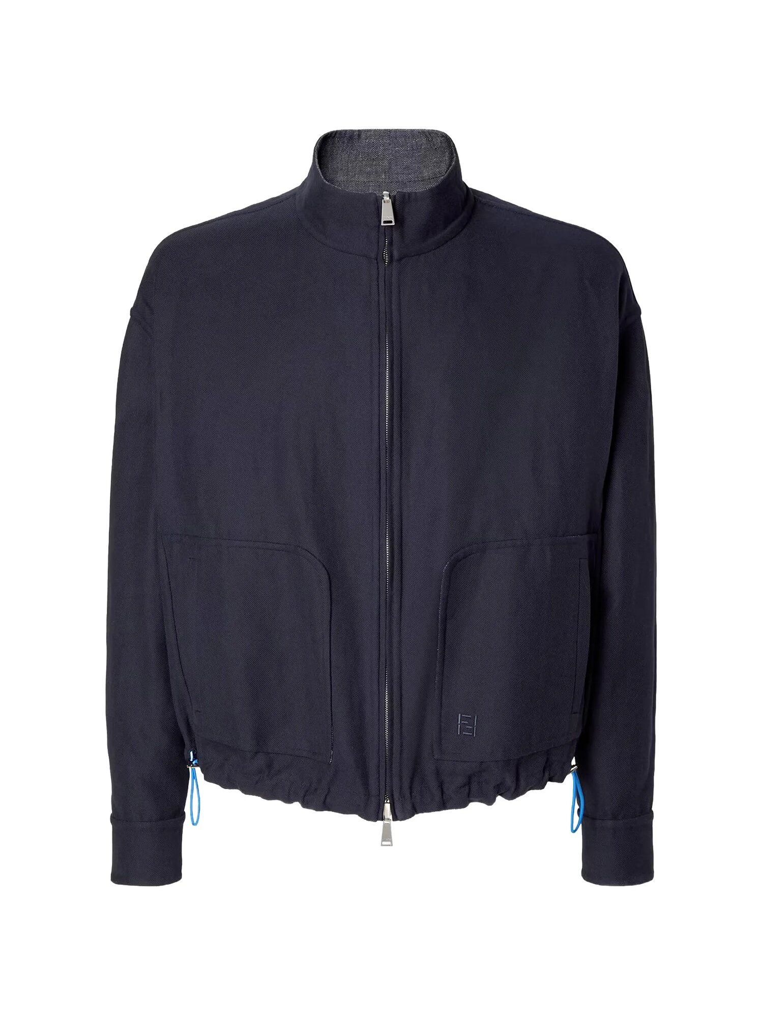 Куртка FENDI Reversible zip-up jacket, размер 48, blue — фото 1