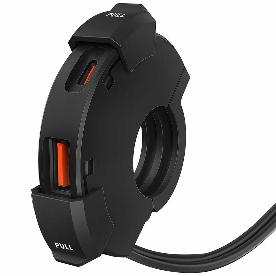 Зарядное устройство eXtremestyle MUS 51, для мотоциклов, USB, Type-C, черное