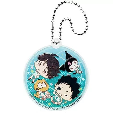 TOMY Haikyu! x Sanrio Gachapon Ключен в виде шарика с яйцом и бумагой, персонаж аниме, коллекционная бусина для
