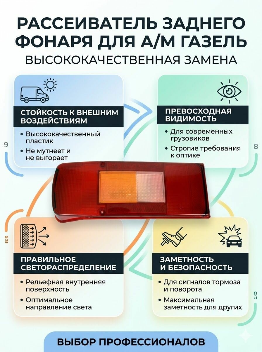Рассеиватель заднего фонаря для а/м Газон Next