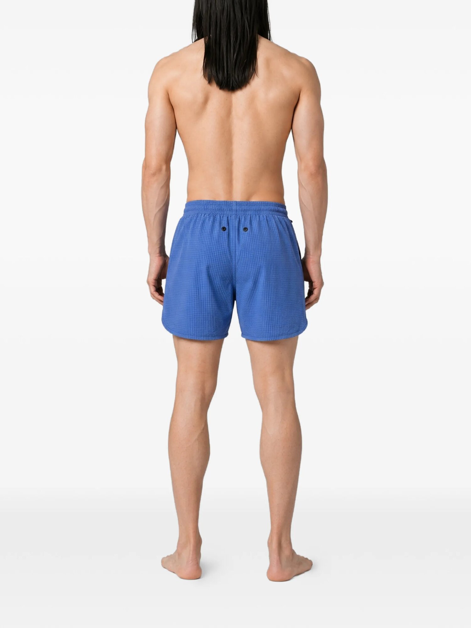Шорты для плавания TRUE TRIBE Grid-pattern drawstring-waist swim shorts, размер 50, blue — фото 1