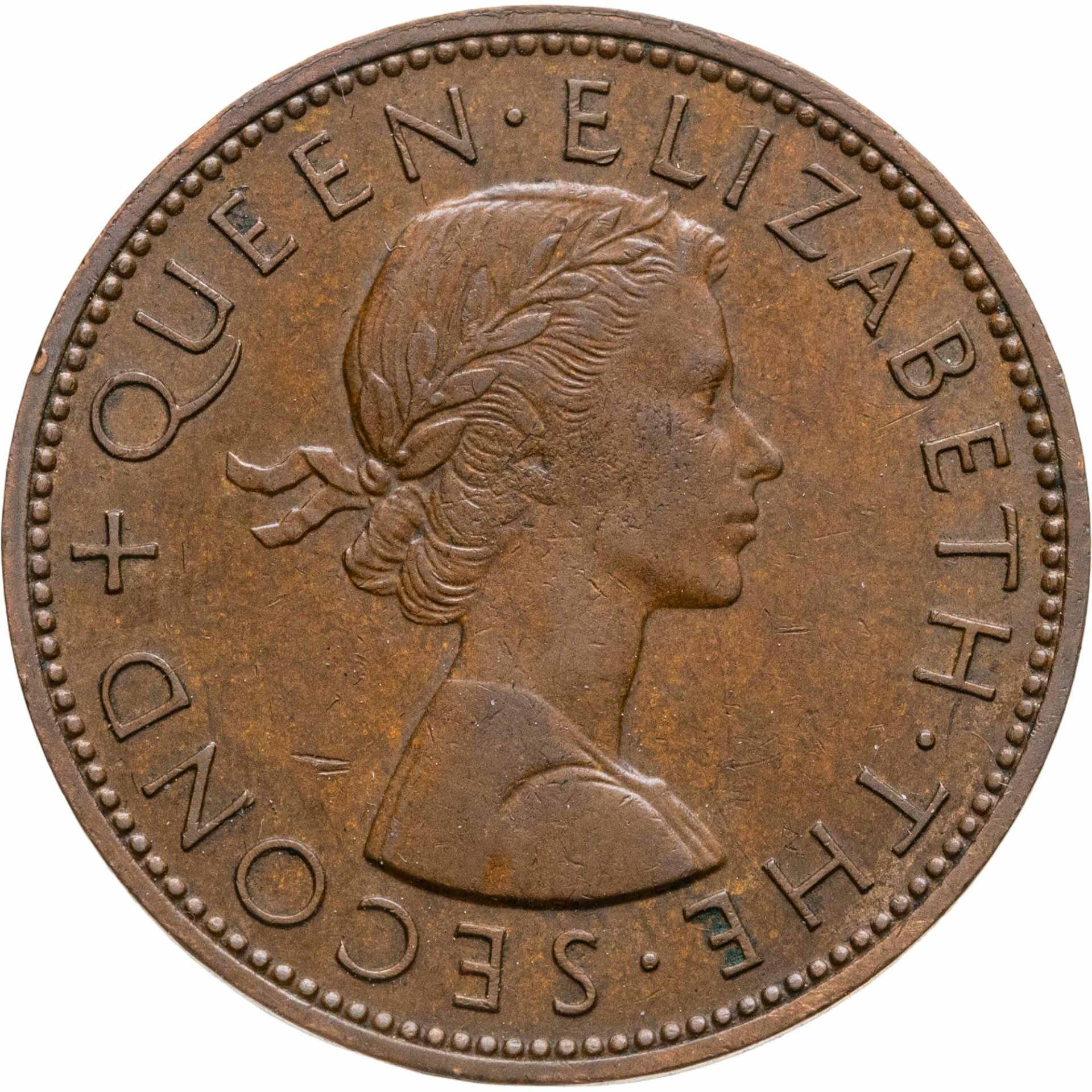 Новая Зеландия 1 пенни (penny) 1956 с ремнём на плече