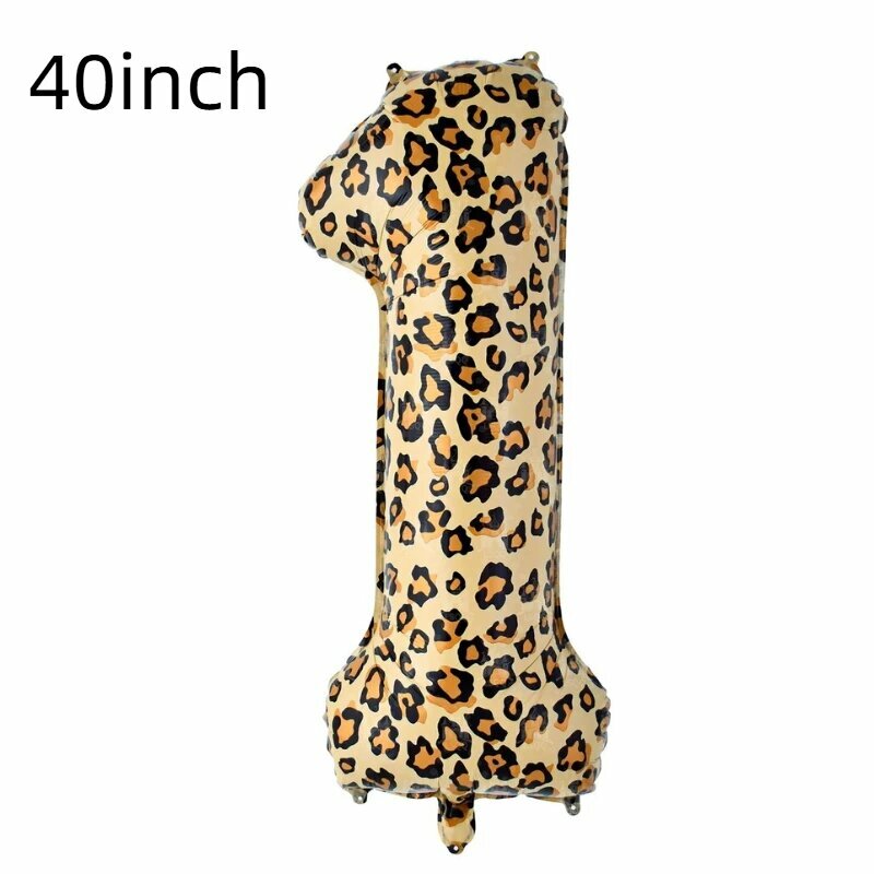 Леопардовые фольгированные цифры 40 и 32 дюйма 40inch Number 1