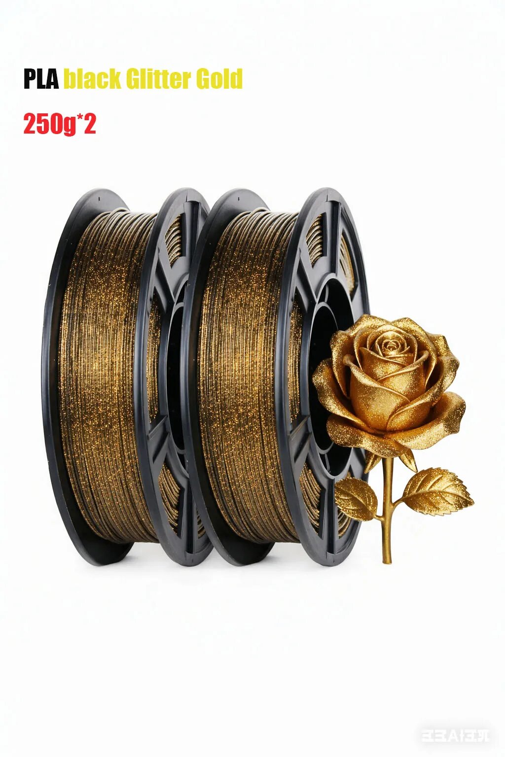 Filajoy3D Galaxy Glitter 3D Filament PLA Черный Золотой Блеск 250г/500г 1. black Glitter Gold