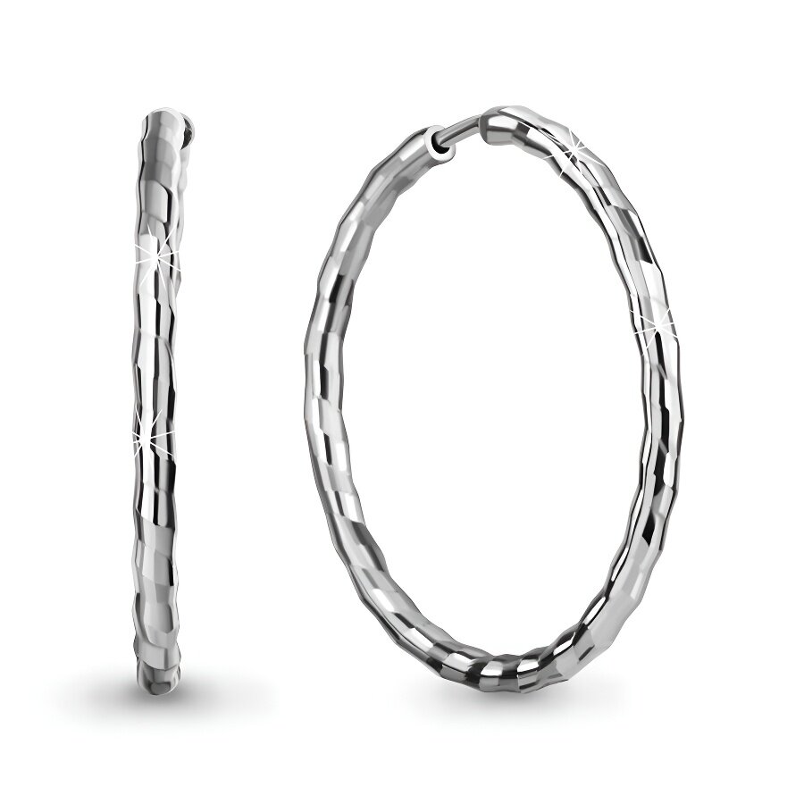 Серьги конго, серебро, 925 проба