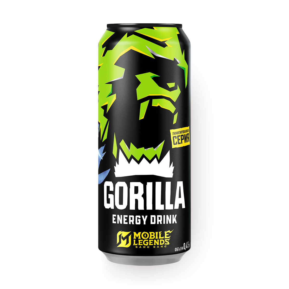 Энергетический напиток Gorilla, классический вкус, 0,45 л, металлическая банка