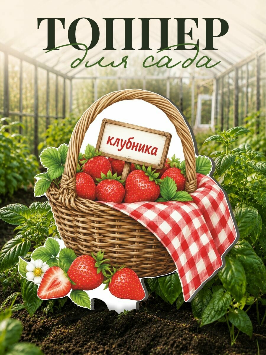 Фигурки для сада корзинка клубники