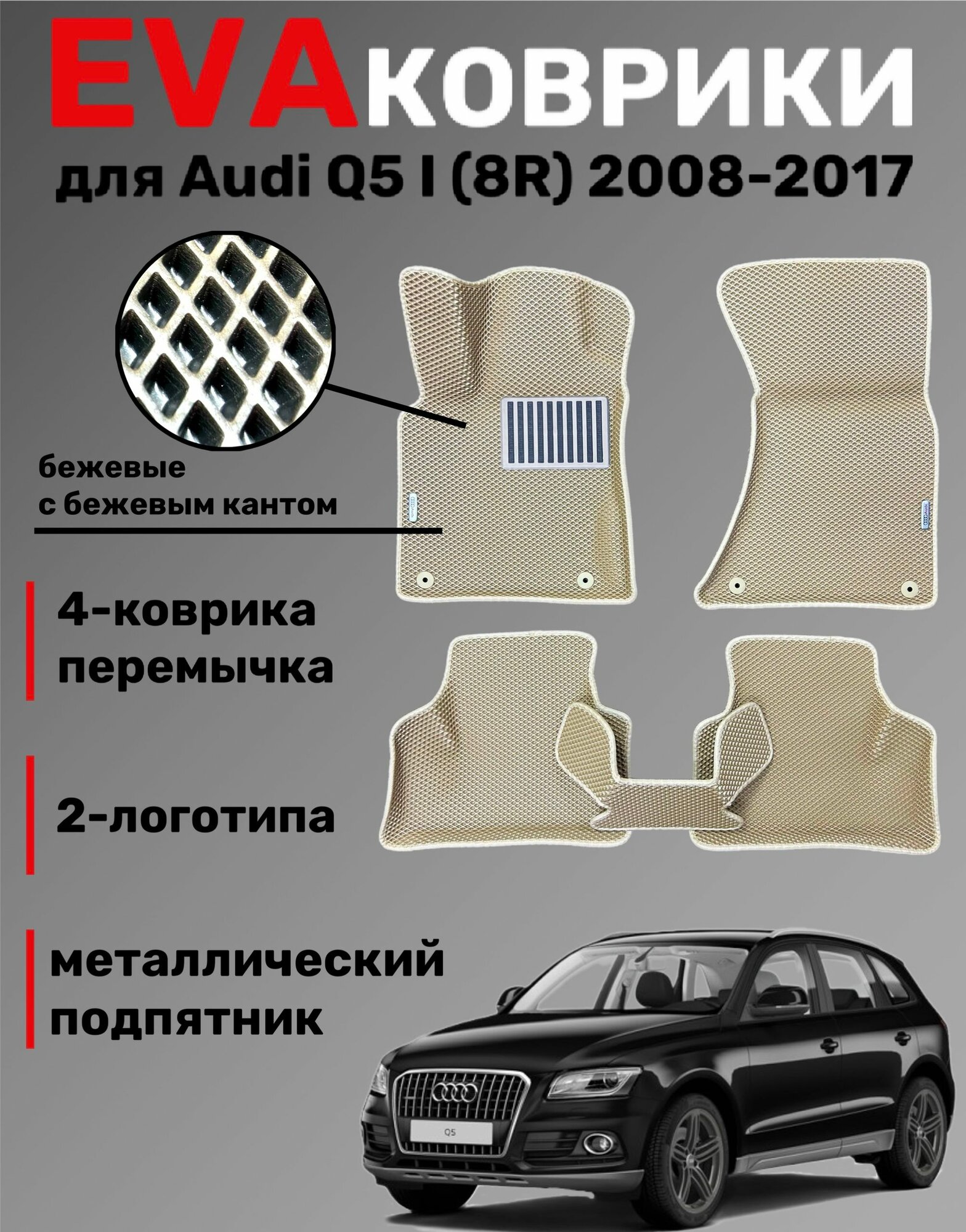 Комплект EVA с бортами для AUDI Q5 (I) (8R) 2008-2017 /ауди КУ 5.