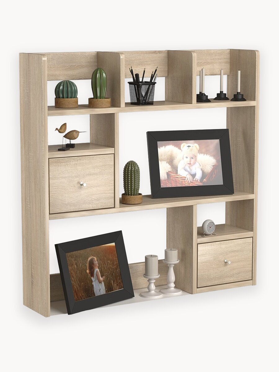 Полка настольная Вектор №36, Дуб Сонома. Производство товара - компания ТОБ.