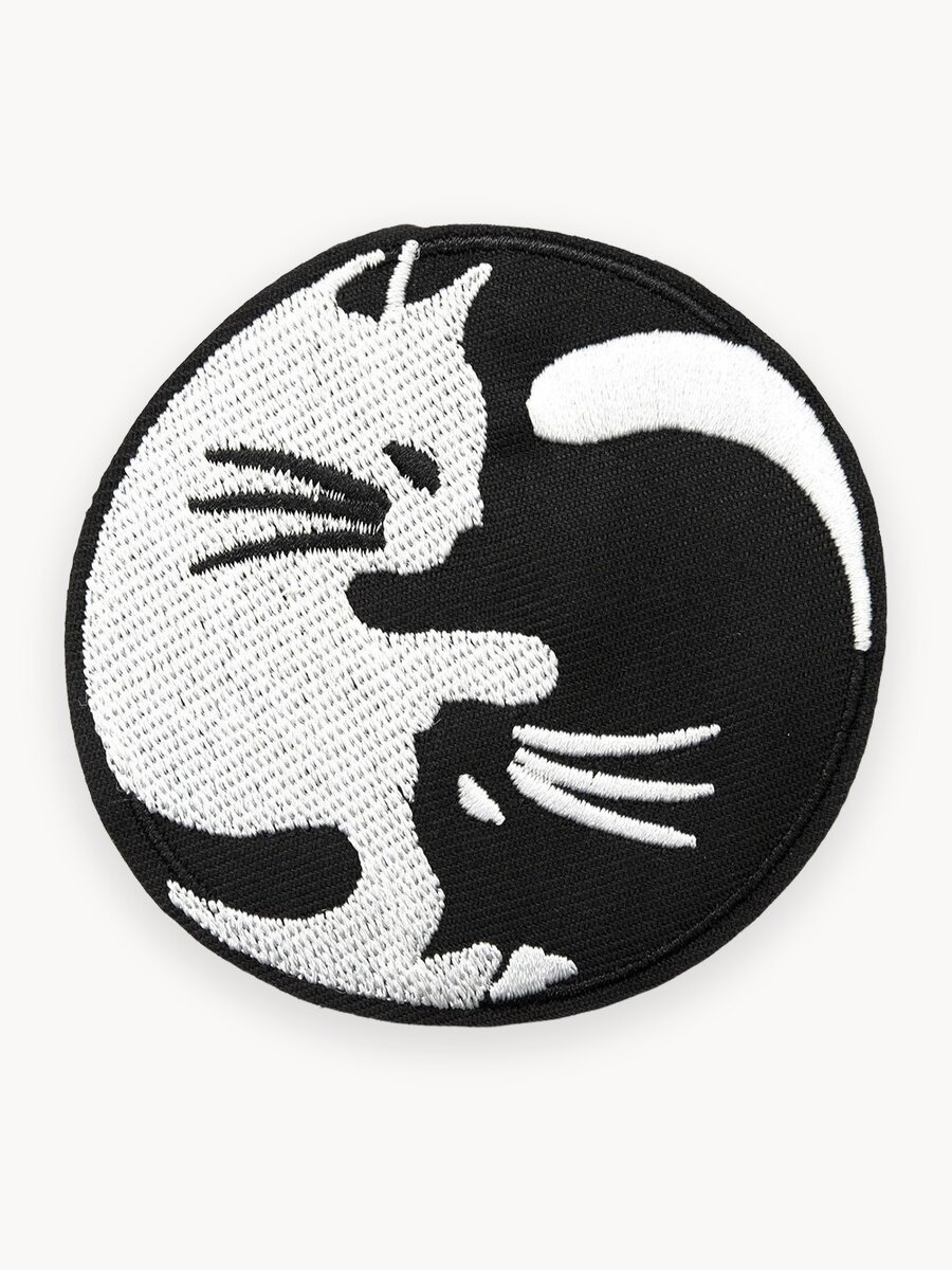 Термоаппликация на одежду, термонаклейка 'Коты Инь-Янь', 7,8*7,8 см, Hobby&Pro