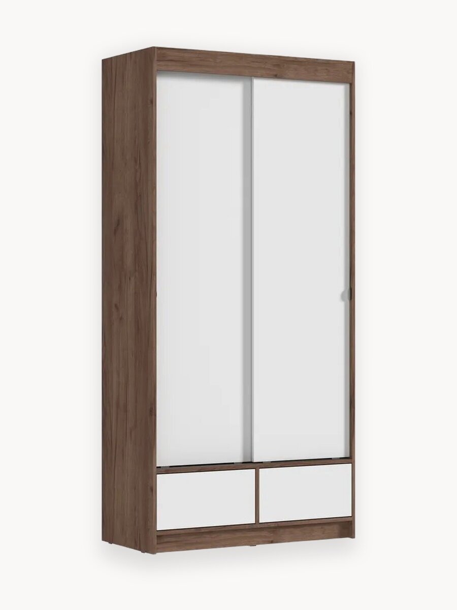 Шкаф-купе "Логан-1" инвест, ЛДСП, серый/белый, для вещей, для прихожей, спальни, гостиной