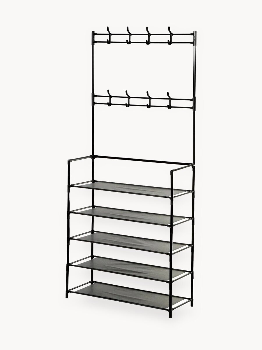 Вешалка напольная для одежды и обуви, 80х26х173 см, металл, телескопическая