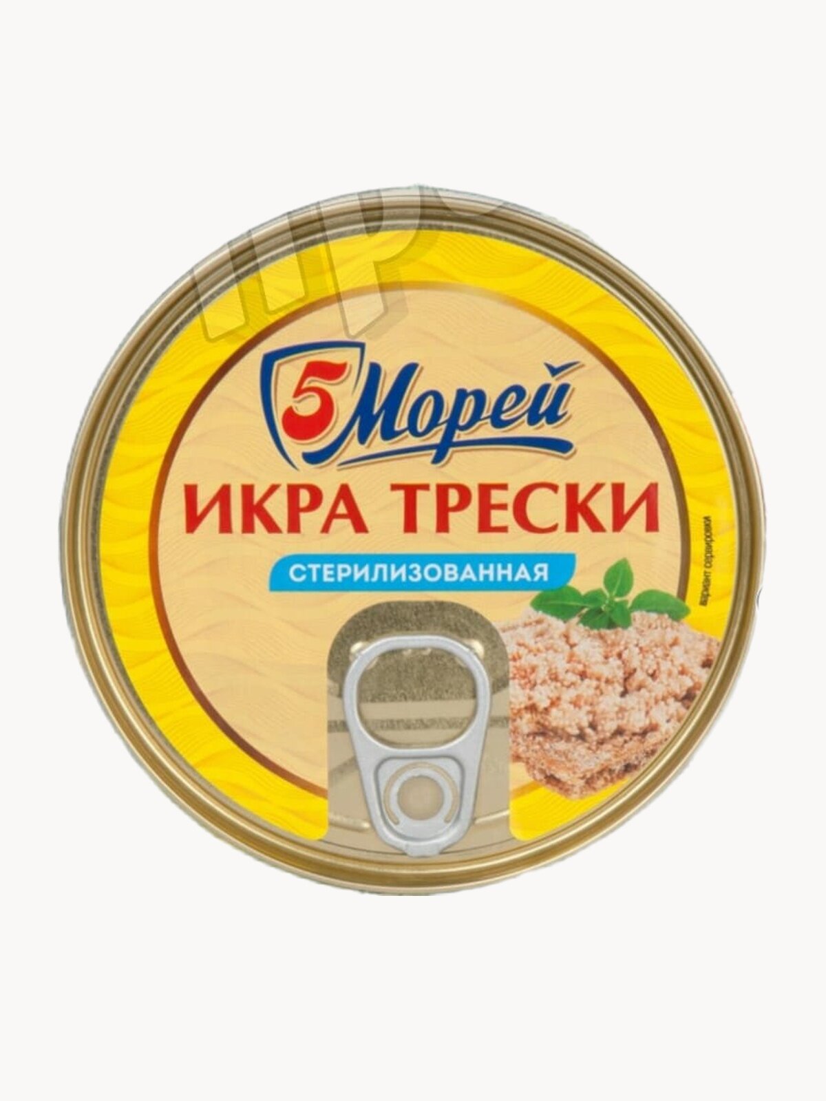 Икра трески "5 морей", набор из 2шт, 160г, жестяная банка, хранение от 0° до 25°