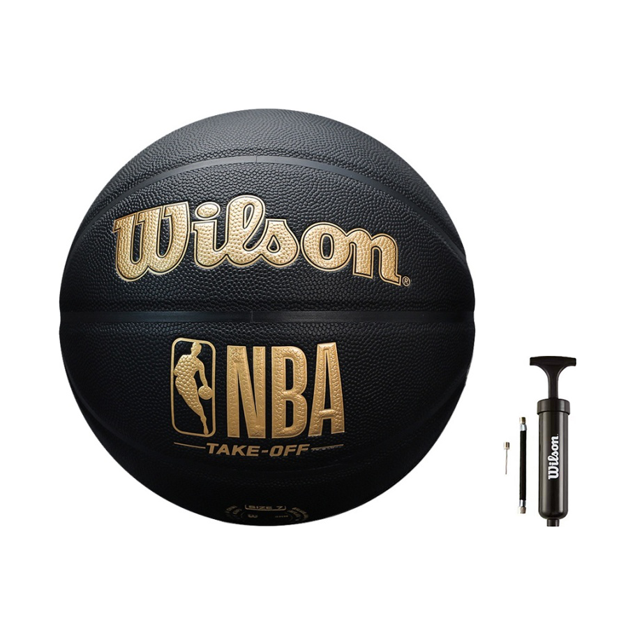 Баскетбольный мяч унисекс Wilson x NBA TAKE OFF WZB532 PU Classic Black Gold, размер 7
