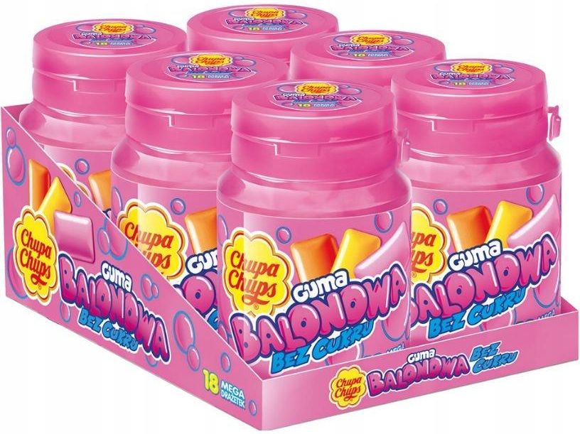 Жевательная резинка Chupa Chups с фруктовыми вкусами, без сахара, 6х72 г - 8003440988442