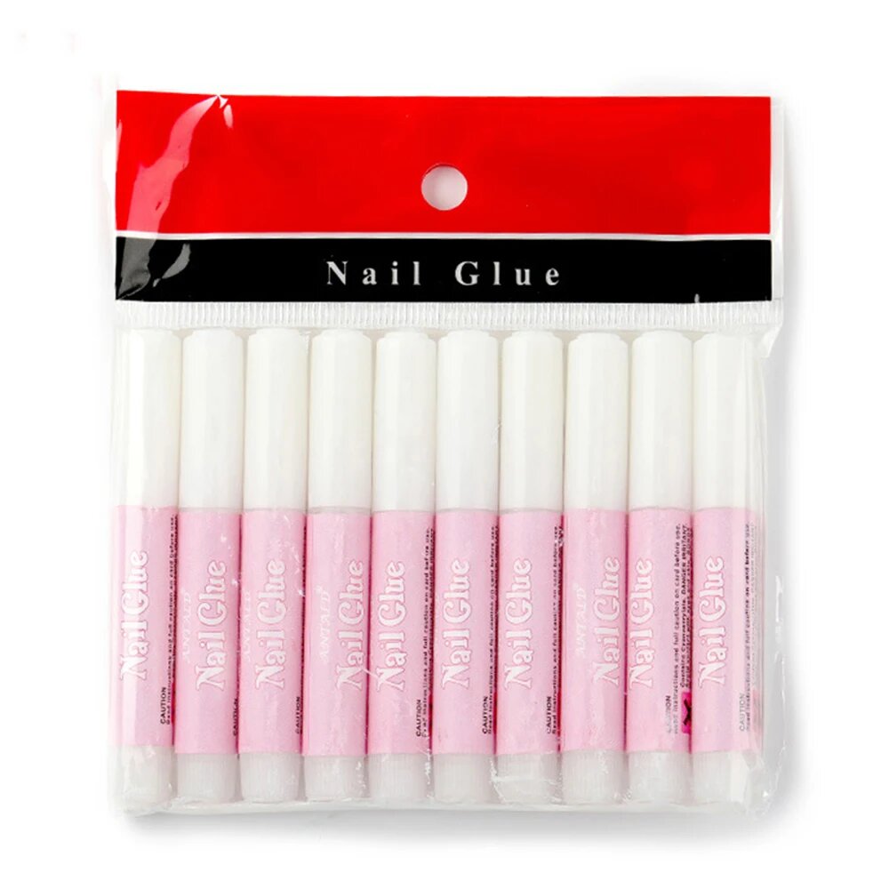 10 шт. клей для ногтей акриловый клей для ногтей профессиональные накладные Типсы для сломанных ногтей супер клей