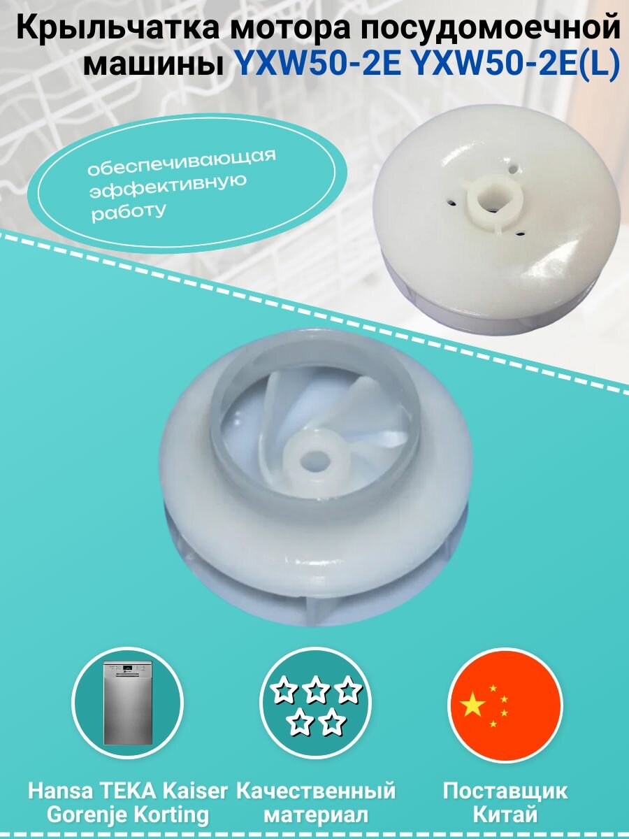 Крыльчатка мотора, насоса посудомоечной машины YXW50-2E YXW50-2E(L)