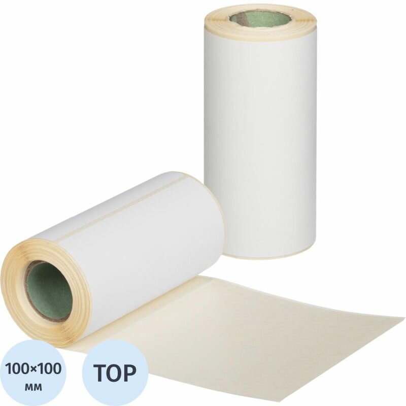 Термоэтикетки ТОП 100х100, 100 шт/рул, вт. 25