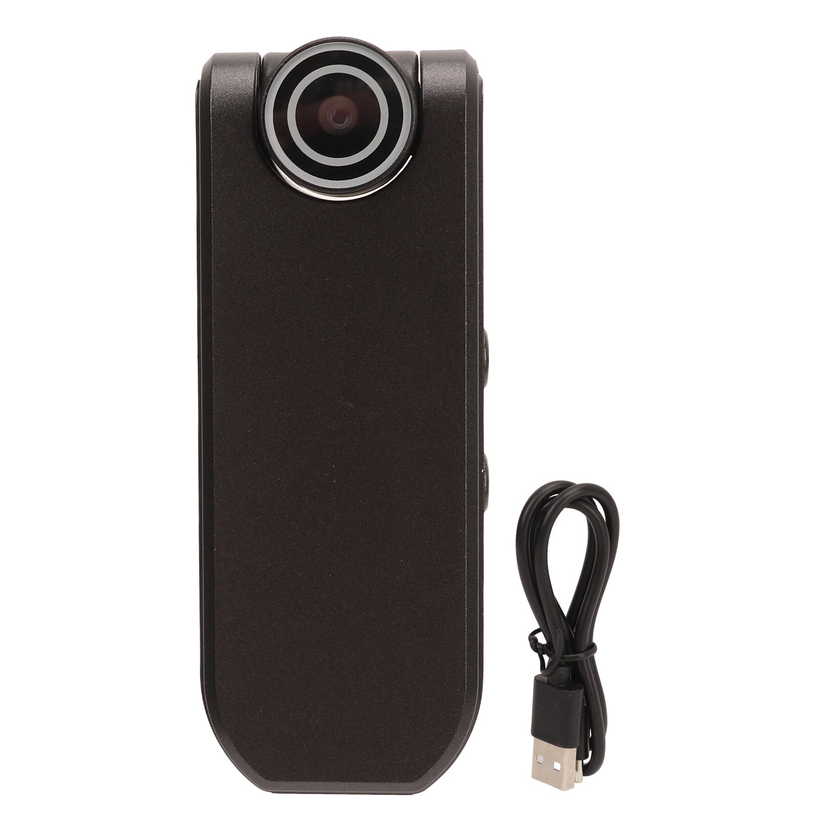 Компактная нательная видеокамера 4K с ночным видением, WiFi, аккумулятором типа C 1800 мАч, вращающимся объективом, карманная носимая видеокамера для полиции