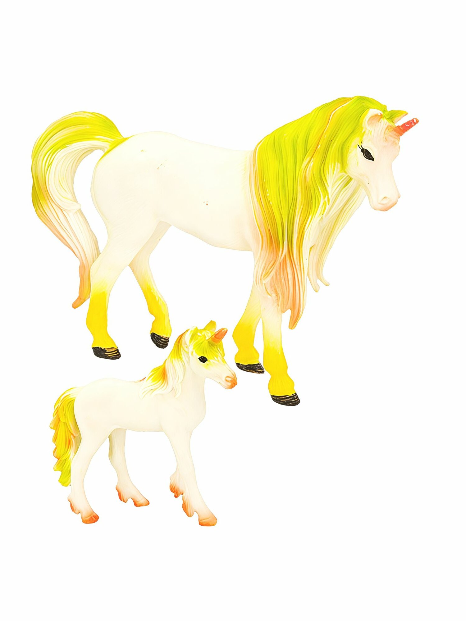 Детский набор животных "Единороги мама и малыш" для сюжетно-ролевых игр, развивающие игрушки-фигурки для малышей, подарок для девочки, в комплекте 2 шт.